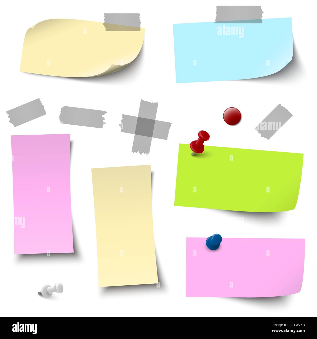 vector file of empty papers collection with different office ...