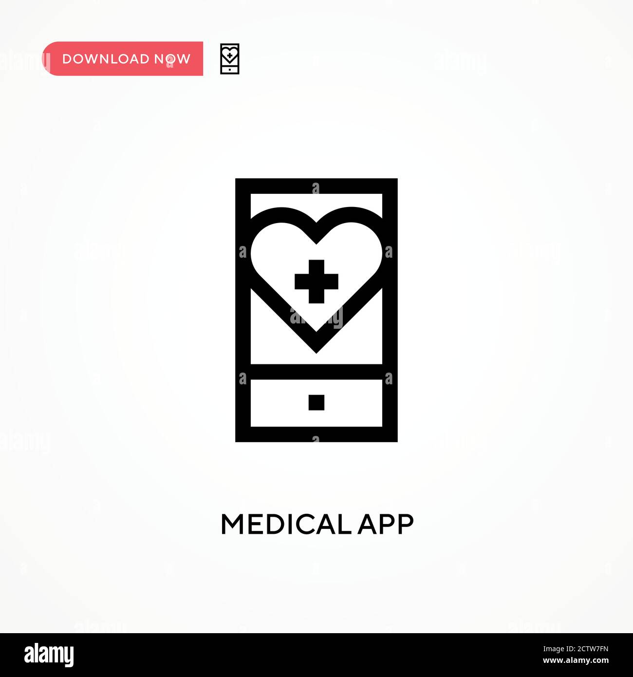 Medical app vector icon. . Modern, simple flat vector illustration for ...