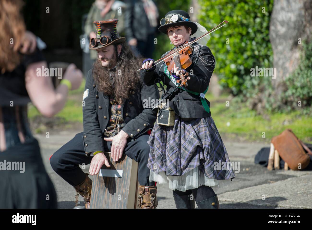 Steam Punk morris dancers at Chatham Dockyard Stock Photo - Alamy