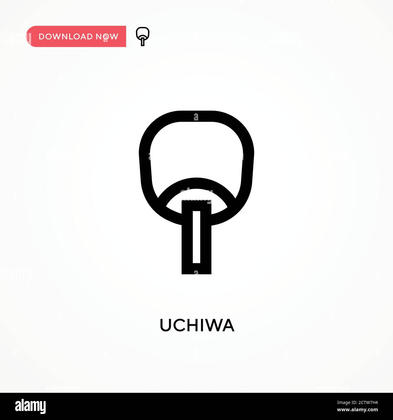 Uchiwa vector icon. . Modern, simple flat vector illustration for web site or mobile app Stock ...