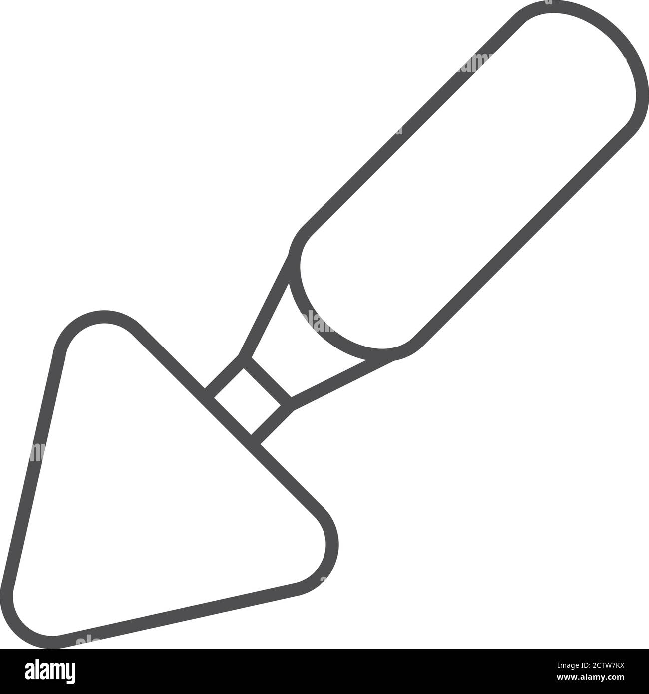 gardening, spade tool handle object line icon style vector illustration ...