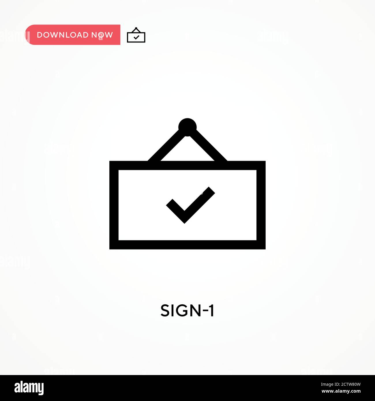 Sign-1 vector icon. . Modern, simple flat vector illustration for web ...