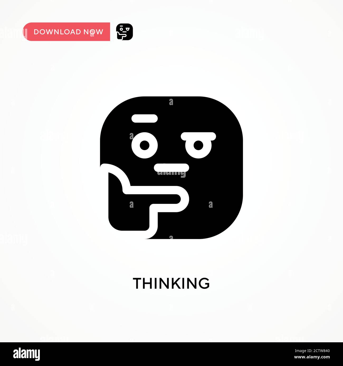 Thinking vector icon. . Modern, simple flat vector illustration for web ...