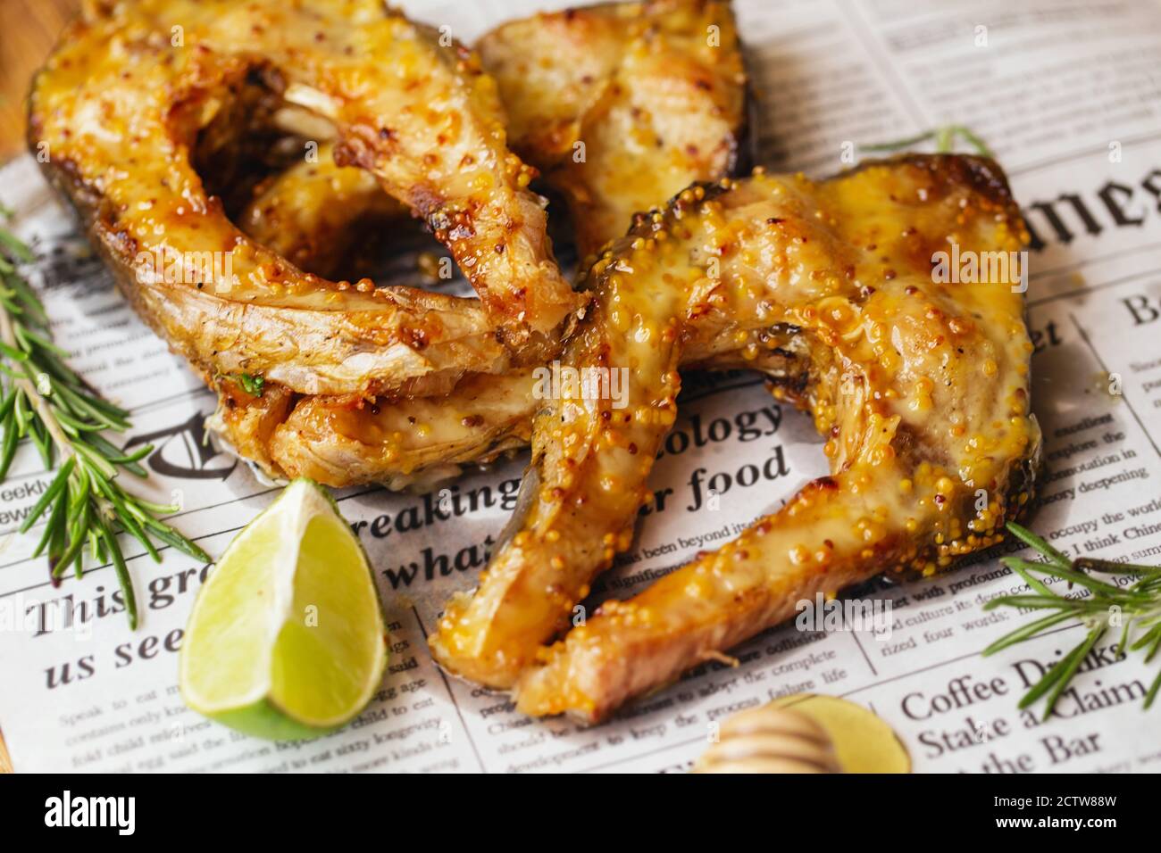 Carp baked in honey mustard sauce. Fried Slices of Big River Fish ...