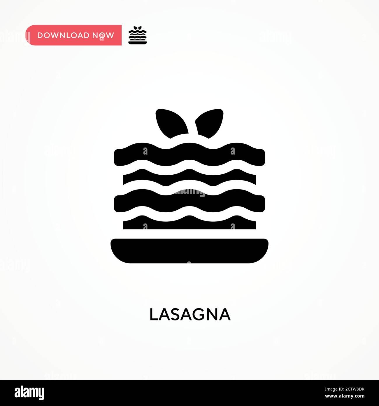 Lasagna vector icon. . Modern, simple flat vector illustration for web site or mobile app Stock ...