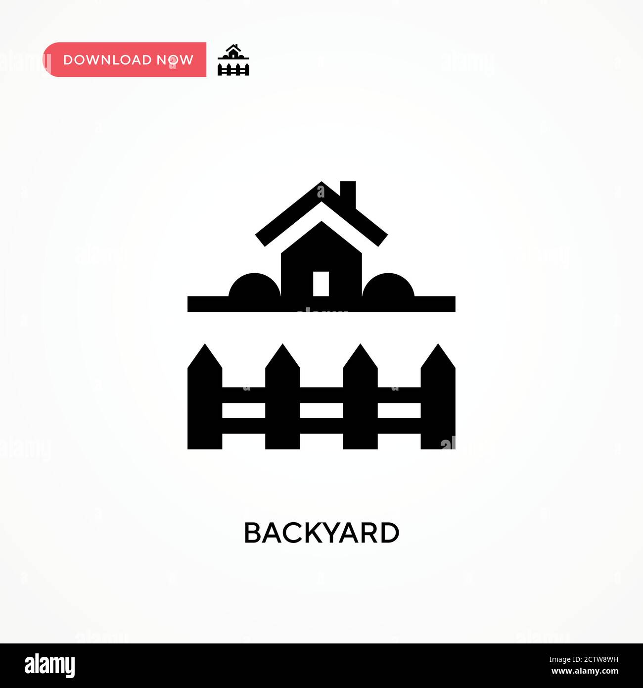 Backyard vector icon. . Modern, simple flat vector illustration for web ...