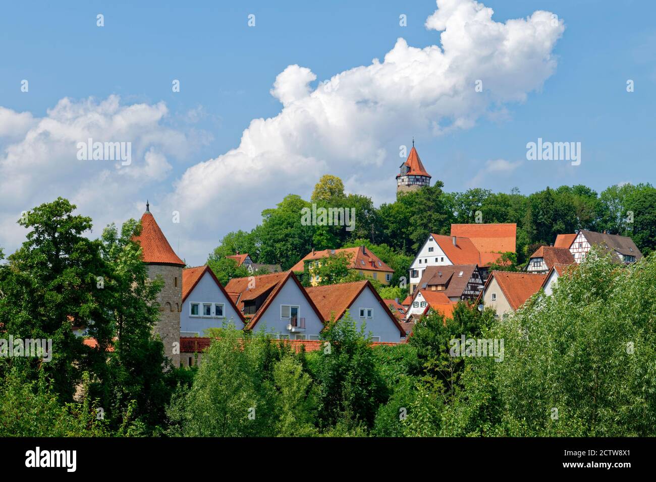 Old town district in southern germany hi-res stock photography and ...