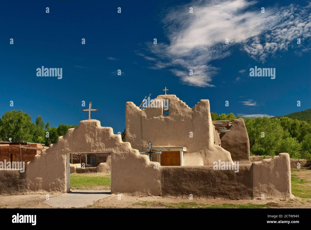 Gate to church at Picuris Pueblo, New Mexico, USA Stock Photo - Alamy