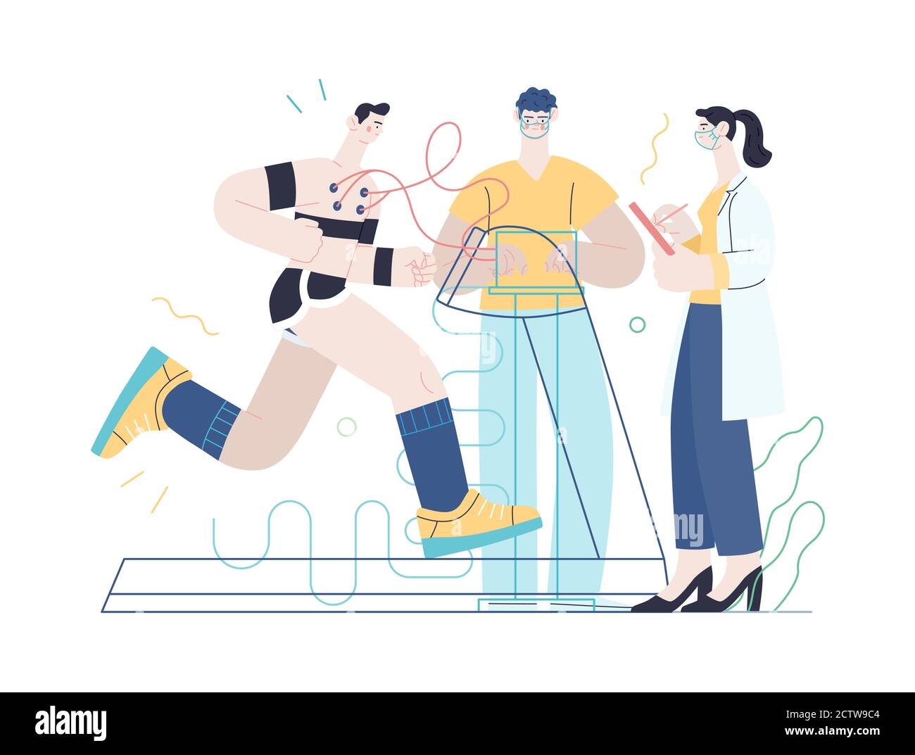 Stress test treadmill Stock Vector Images - Alamy