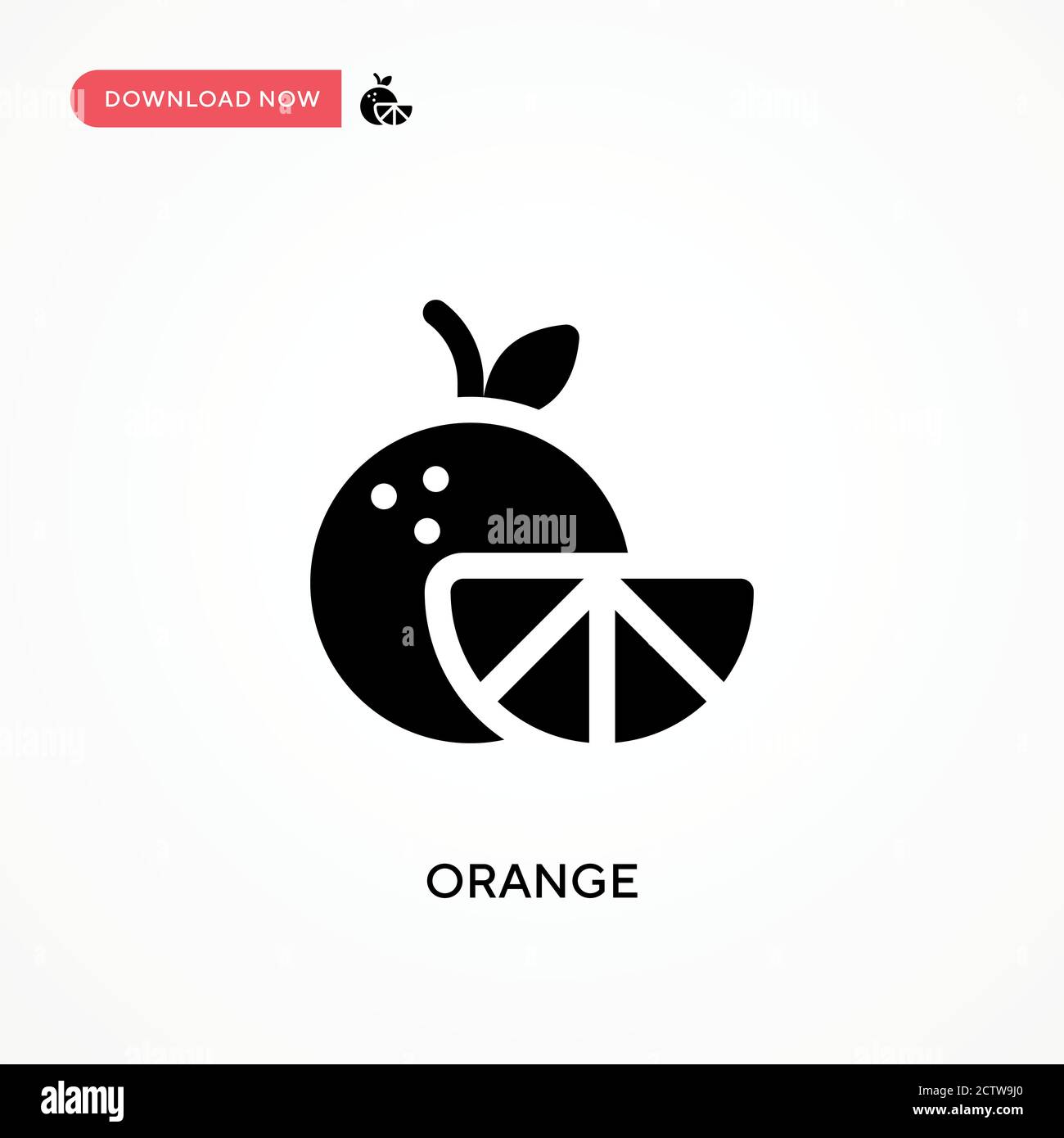 Orange vector icon. . Modern, simple flat vector illustration for web ...