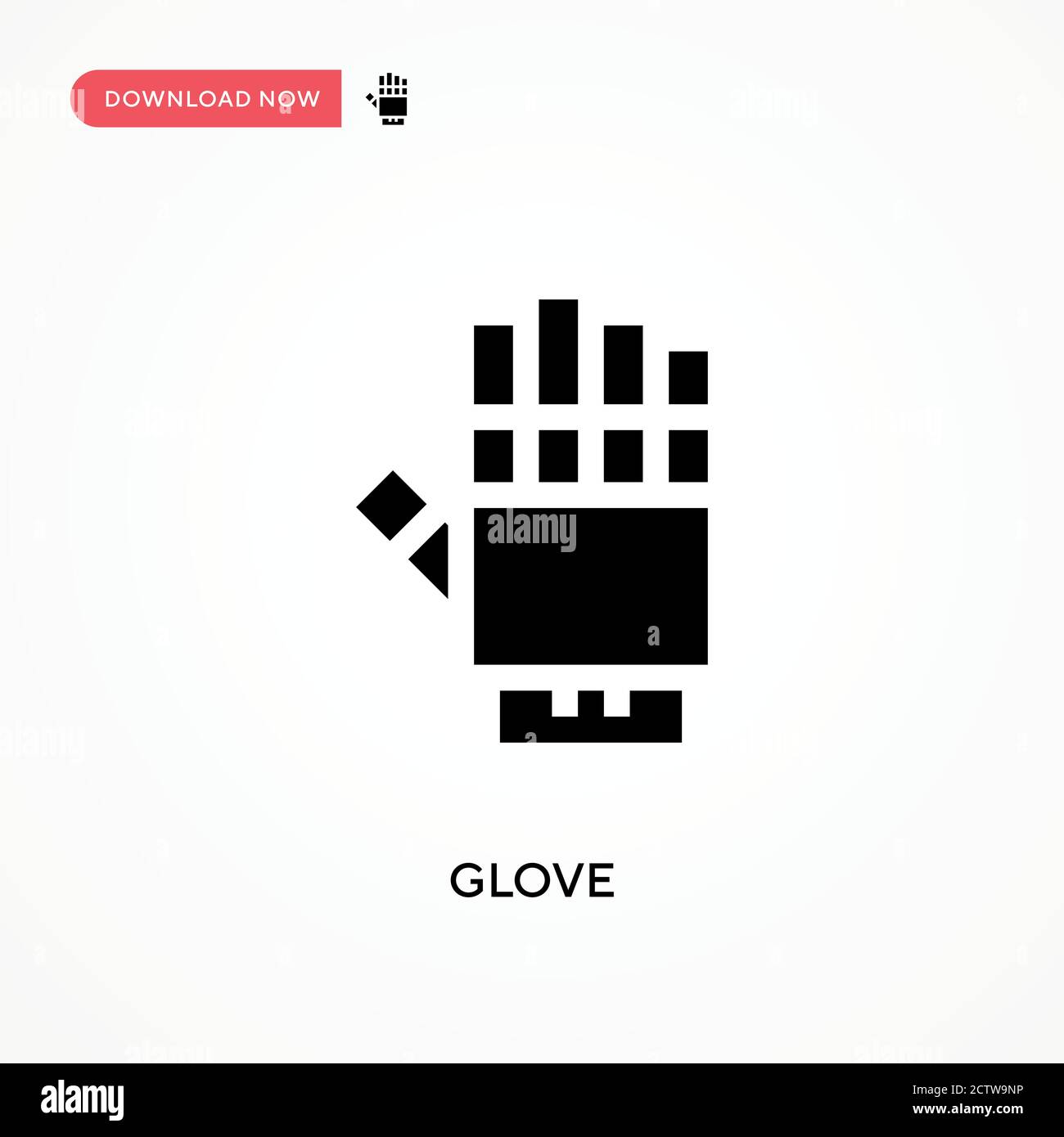 Glove vector icon. . Modern, simple flat vector illustration for web ...