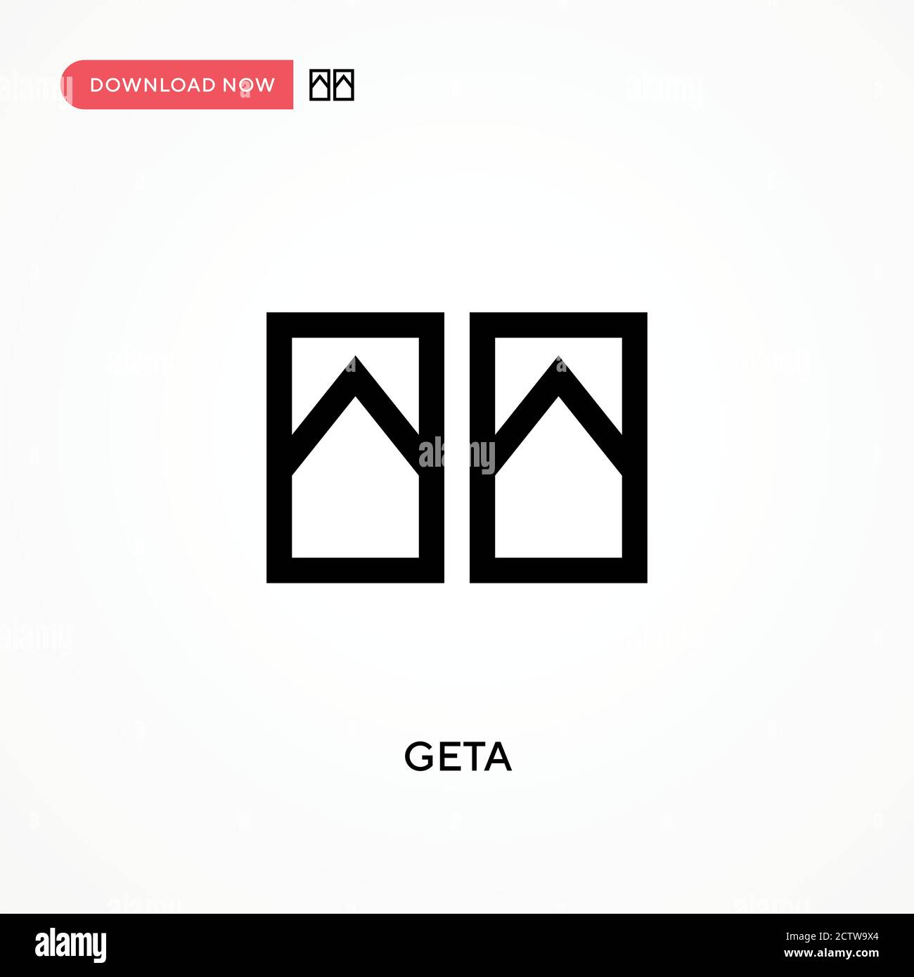 Geta vector icon. . Modern, simple flat vector illustration for web site or mobile app Stock ...