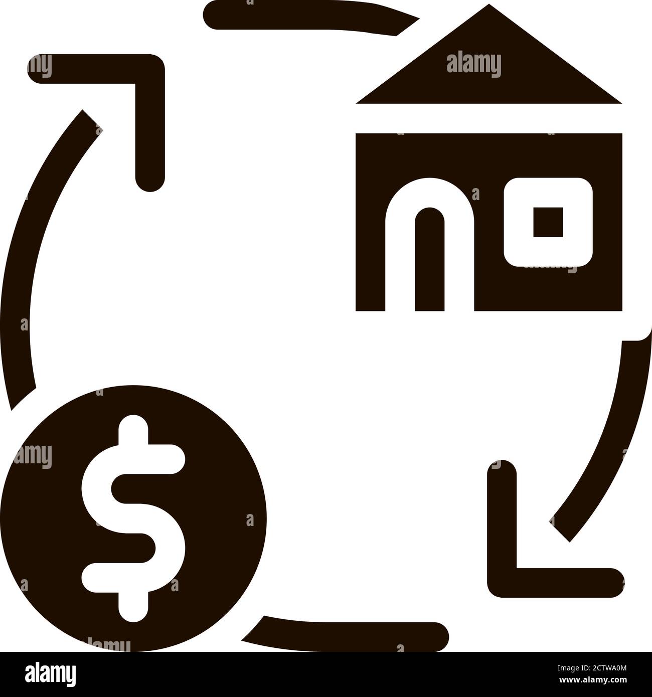 Dollar exchange line glyph Cut Out Stock Images & Pictures - Alamy