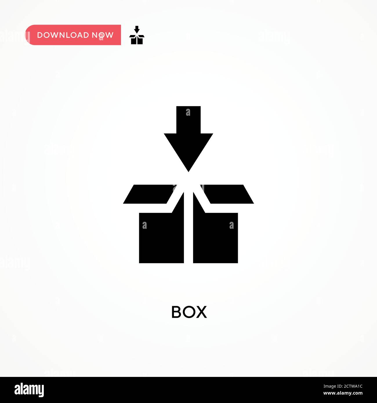 Box vector icon. . Modern, simple flat vector illustration for web site ...