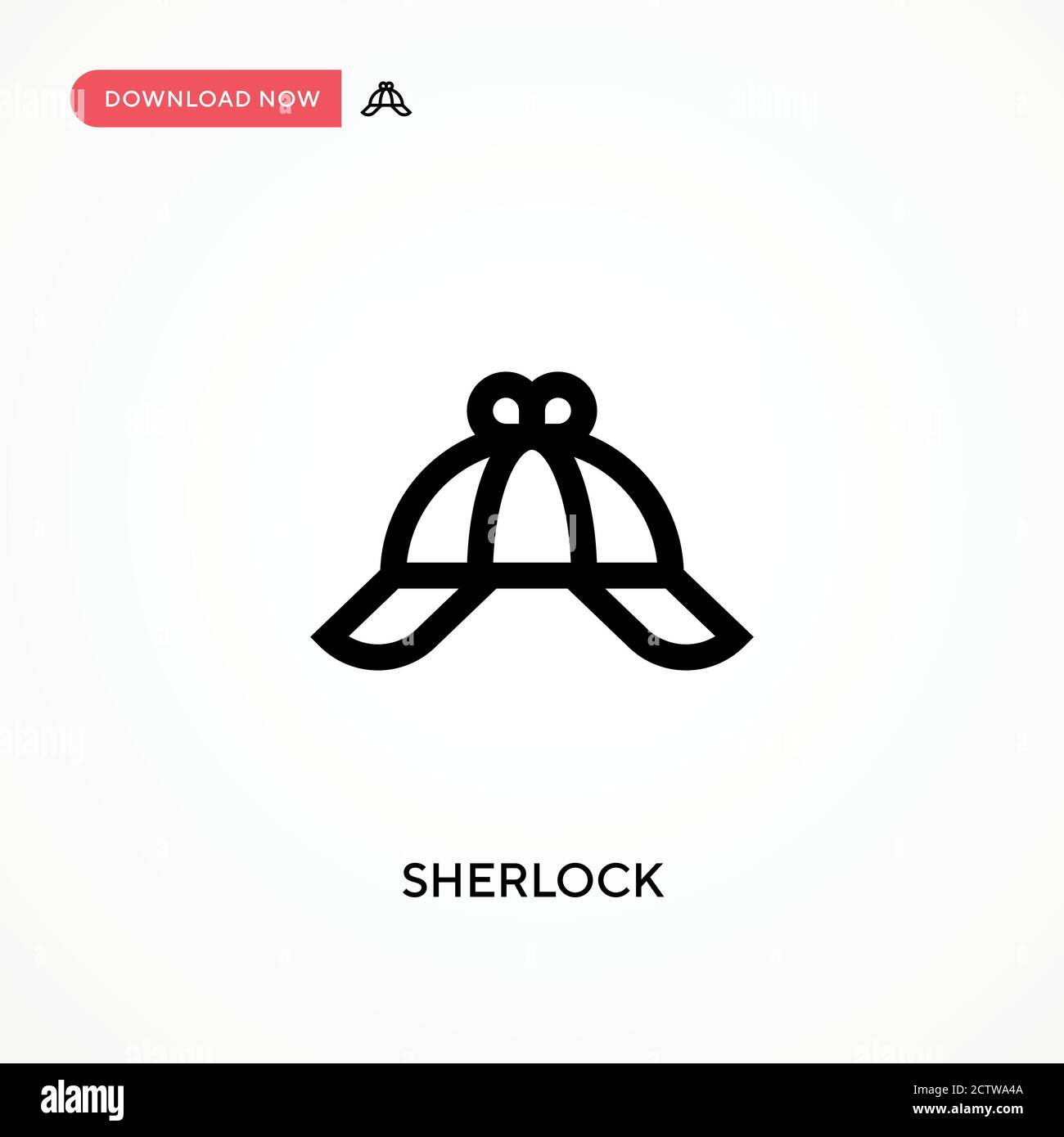 Sherlock vector icon. . Modern, simple flat vector illustration for web ...