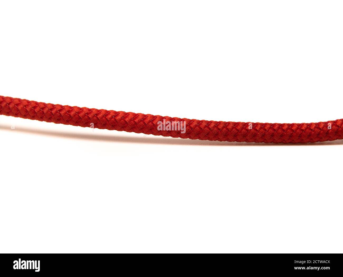 Red Rope Isolated On White Background Stock Photo - Alamy