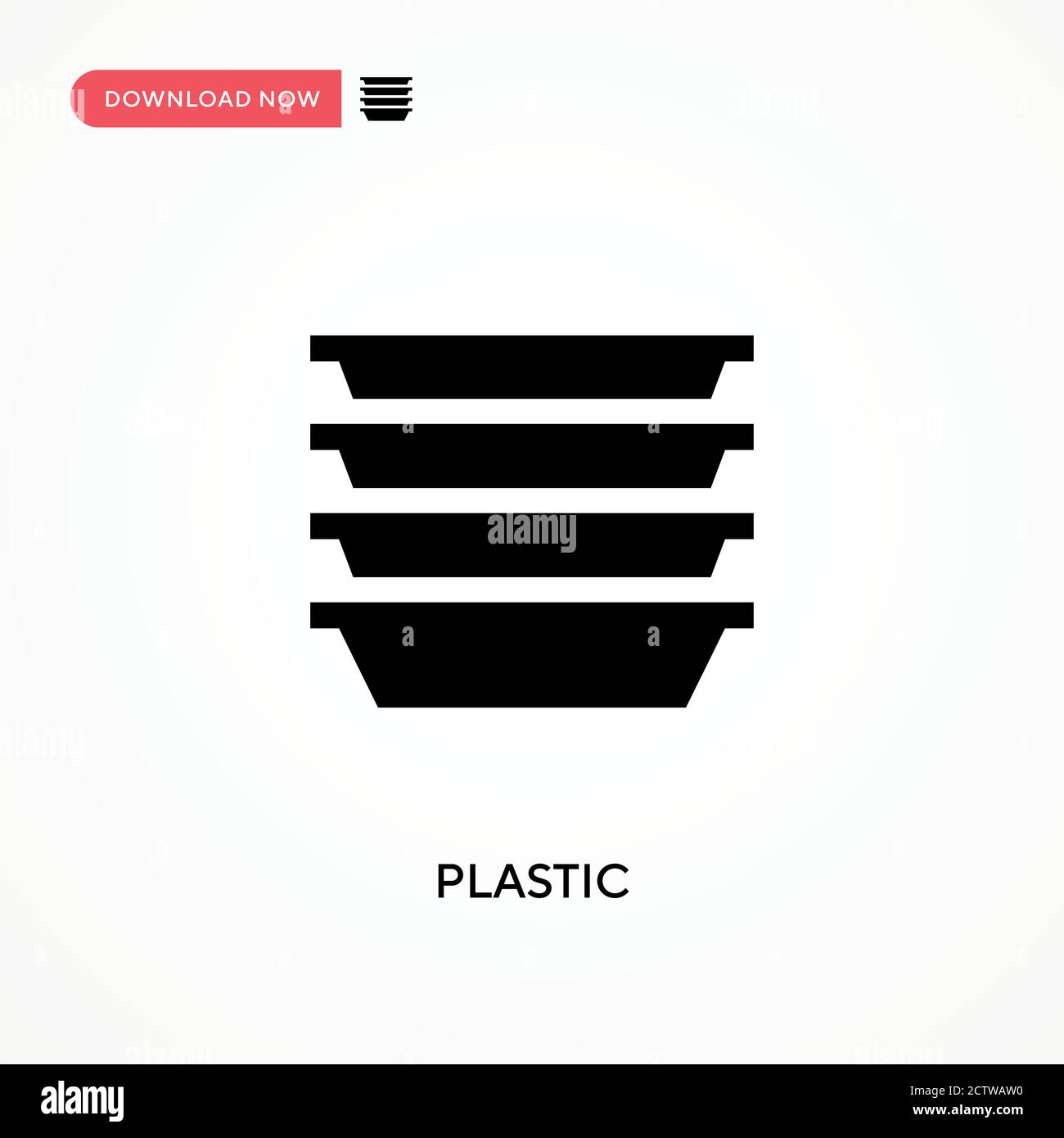 Plastic vector icon. . Modern, simple flat vector illustration for web ...