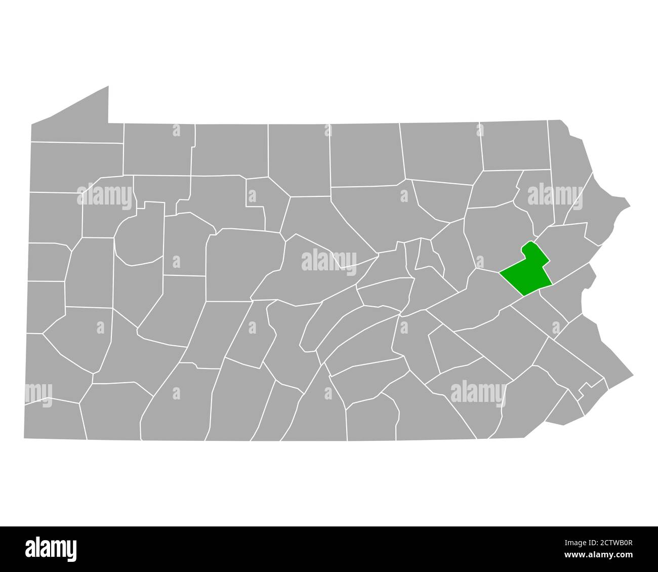 Map of Carbon in Pennsylvania Stock Photo - Alamy