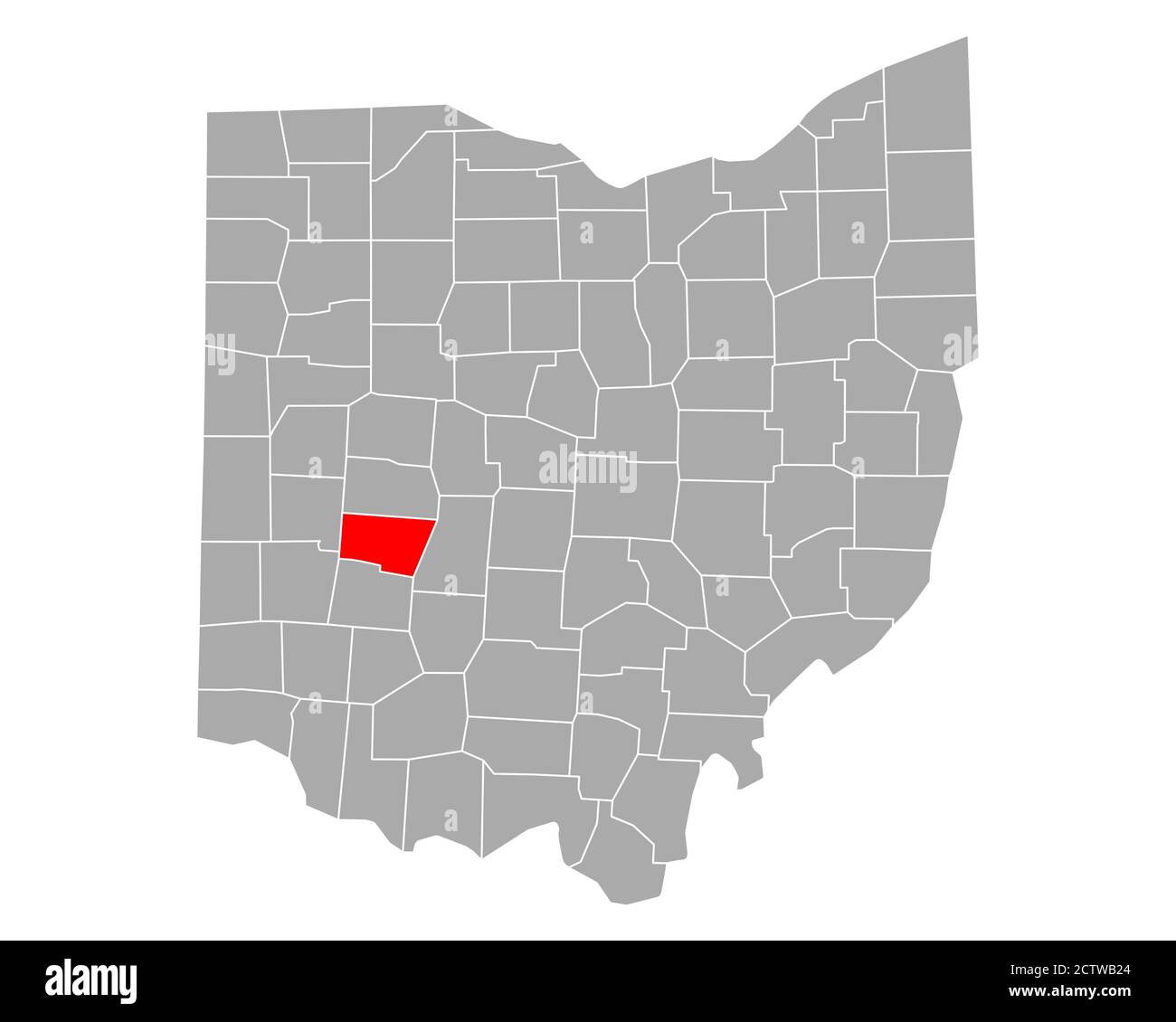 Map of Clark in Ohio Stock Photo - Alamy