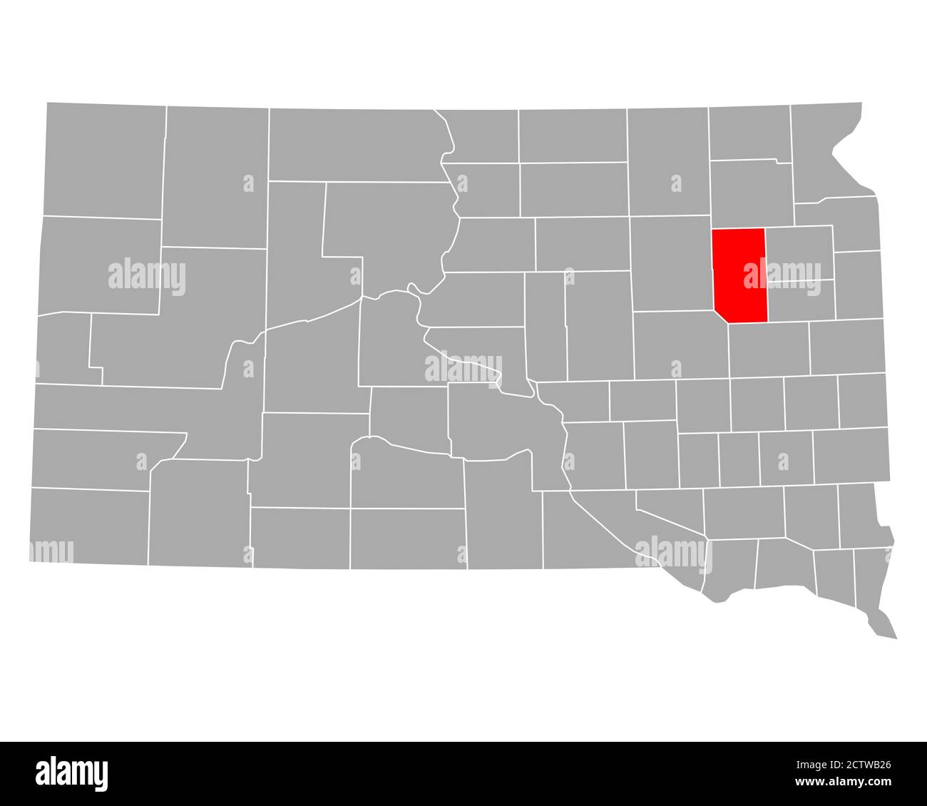 Map of Clark in South Dakota Stock Photo - Alamy
