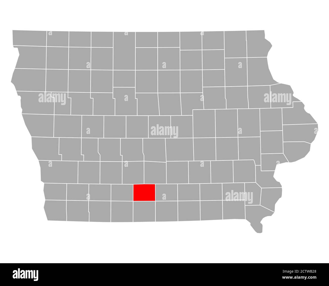 Map of Clarke in Iowa Stock Photo - Alamy