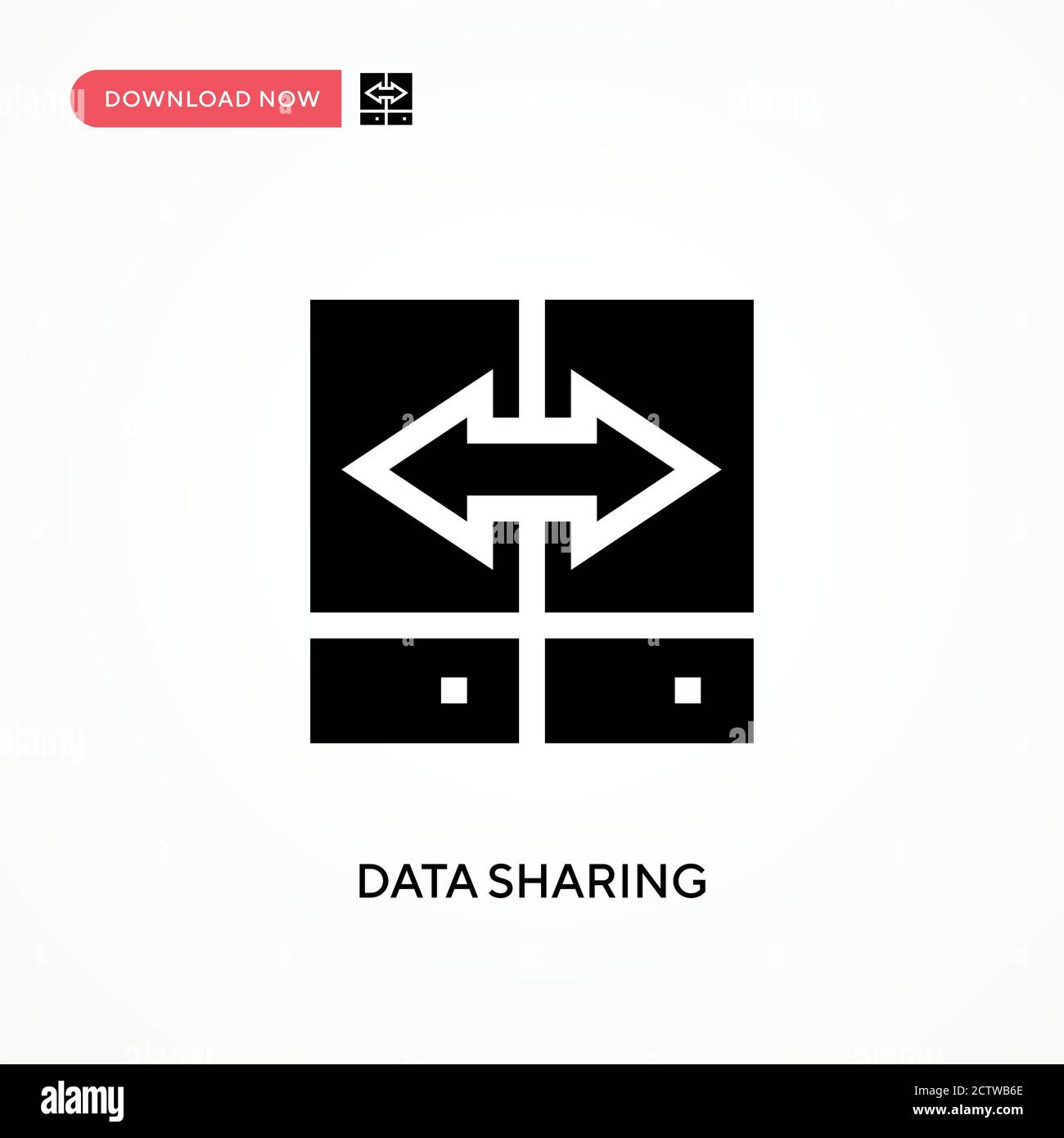 Data sharing vector icon. . Modern, simple flat vector illustration for ...
