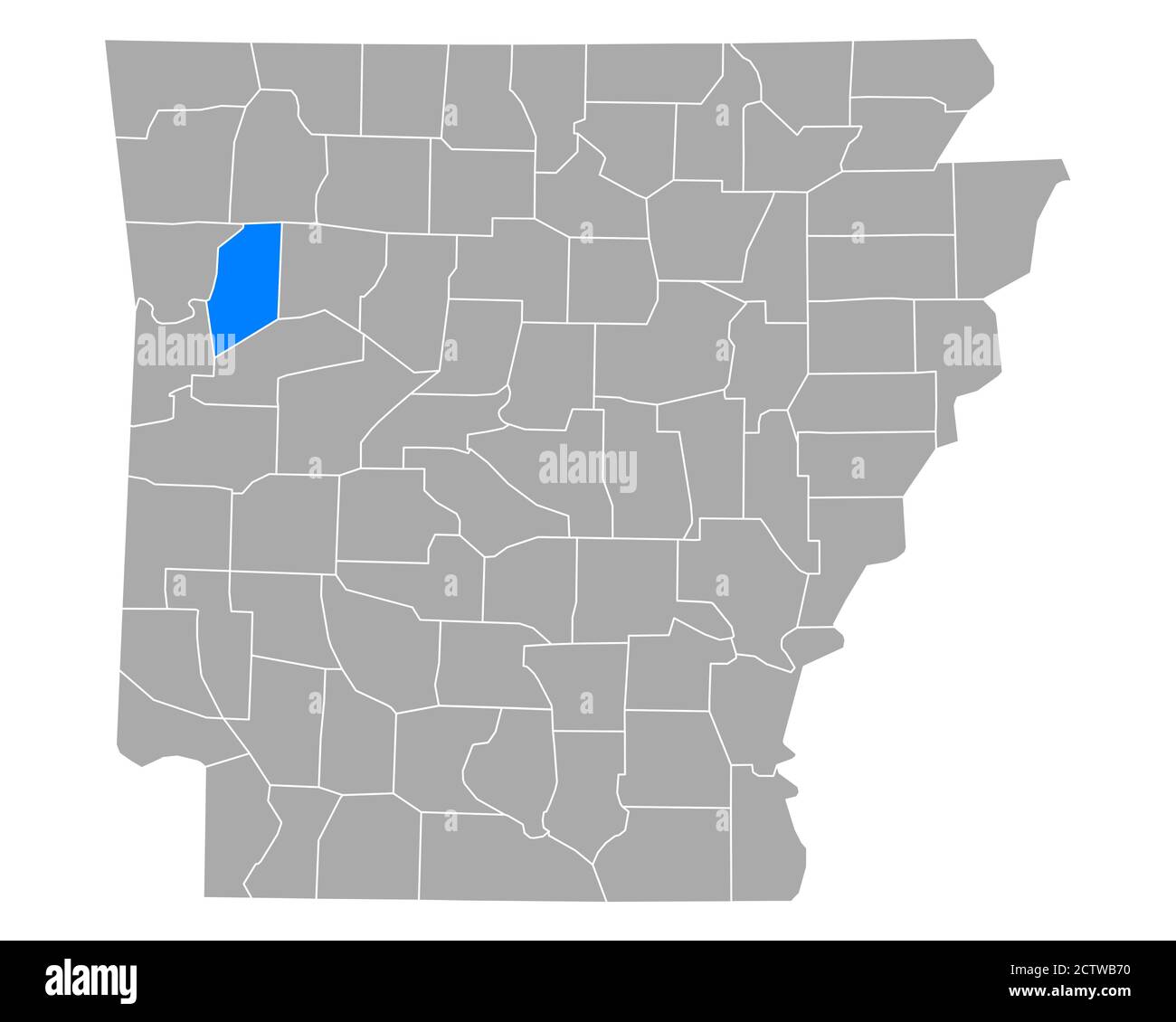 Map of Franklin in Arkansas Stock Photo - Alamy