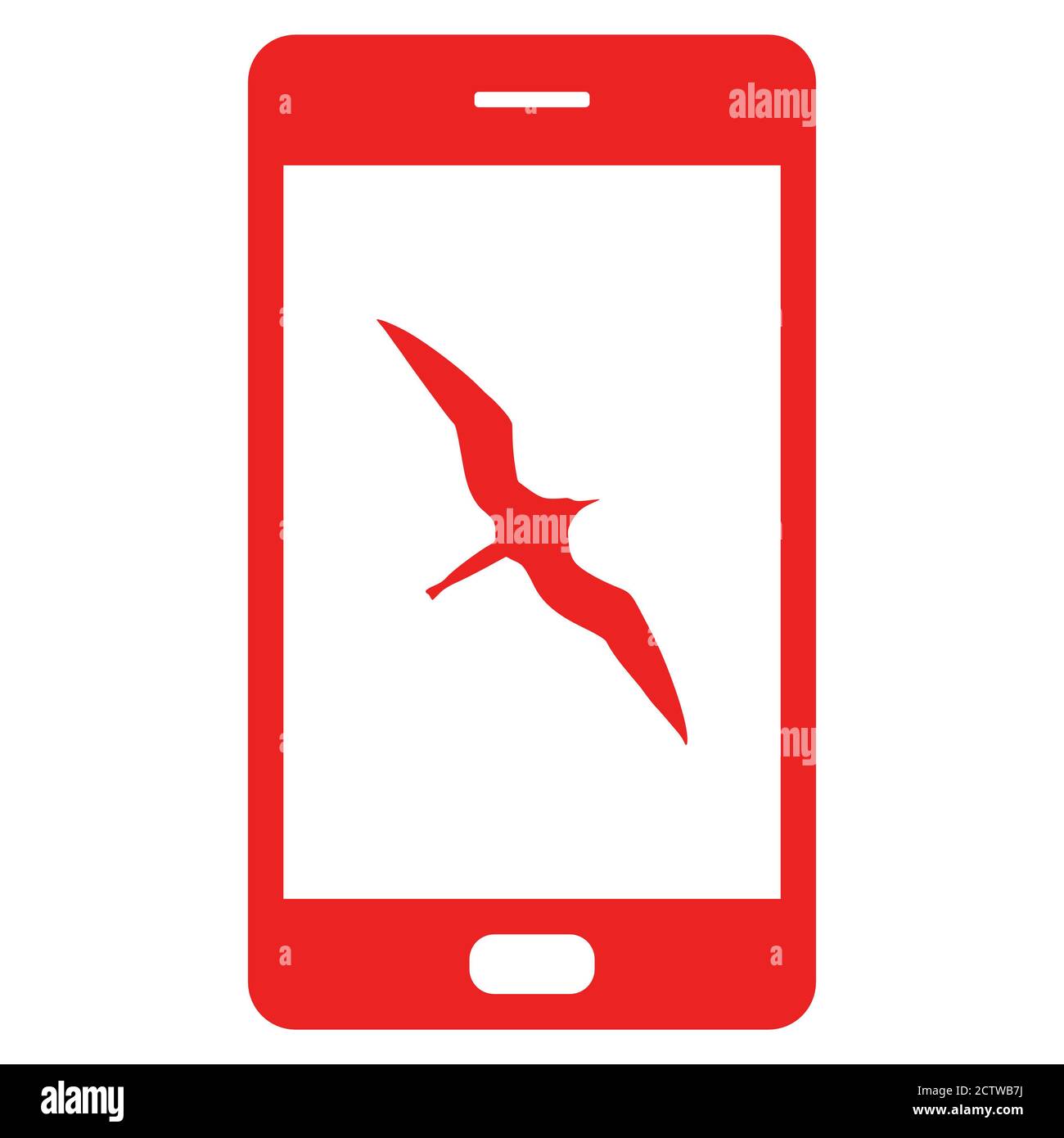 Frigate bird and smartphone Stock Photo - Alamy