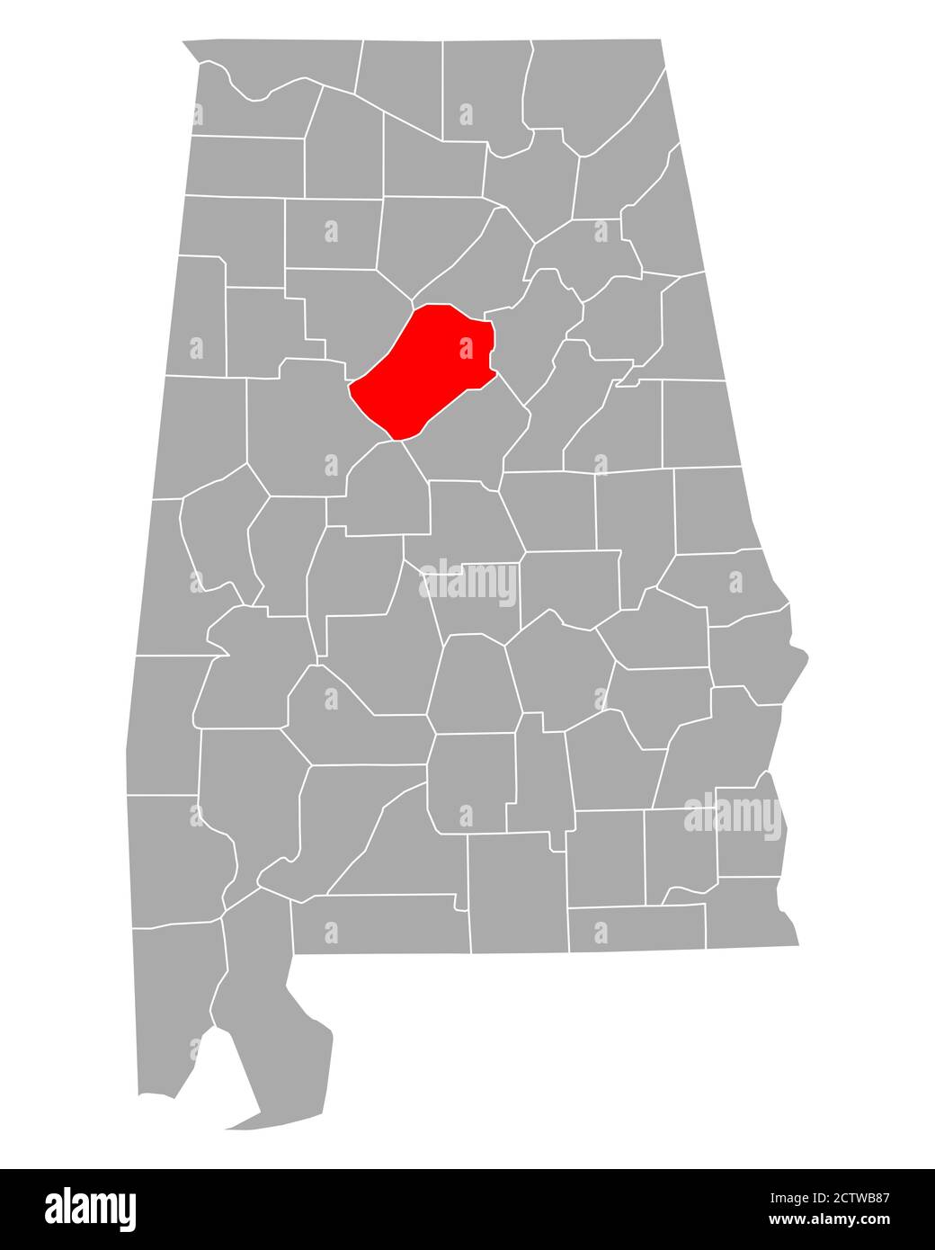 Map of Jefferson in Alabama Stock Photo - Alamy