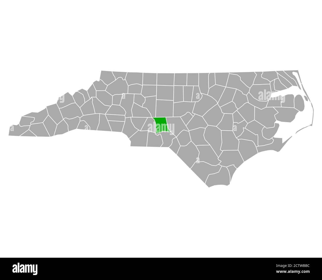 Map of Montgomery in North Carolina Stock Photo - Alamy