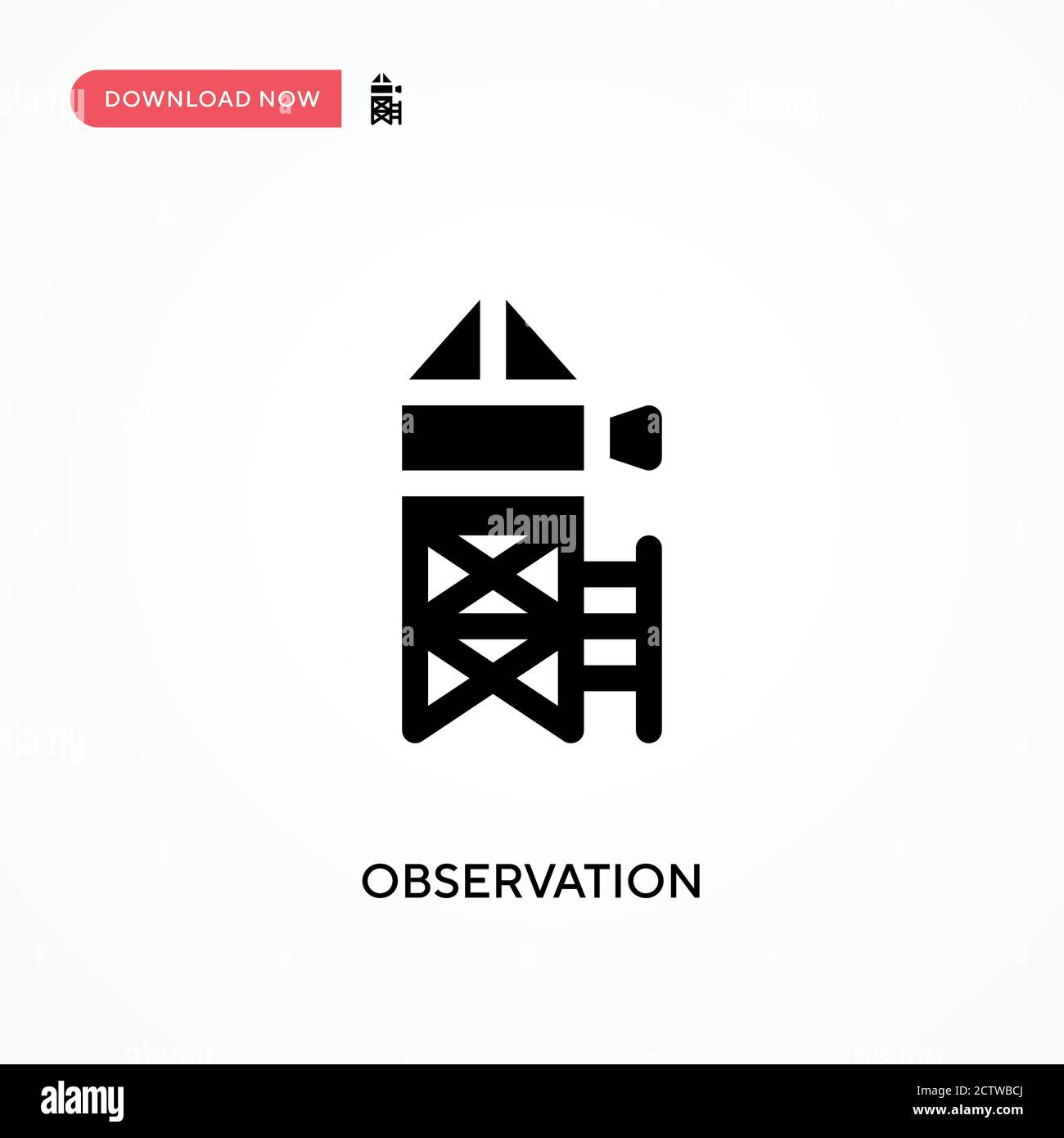 Observation vector icon. . Modern, simple flat vector illustration for ...