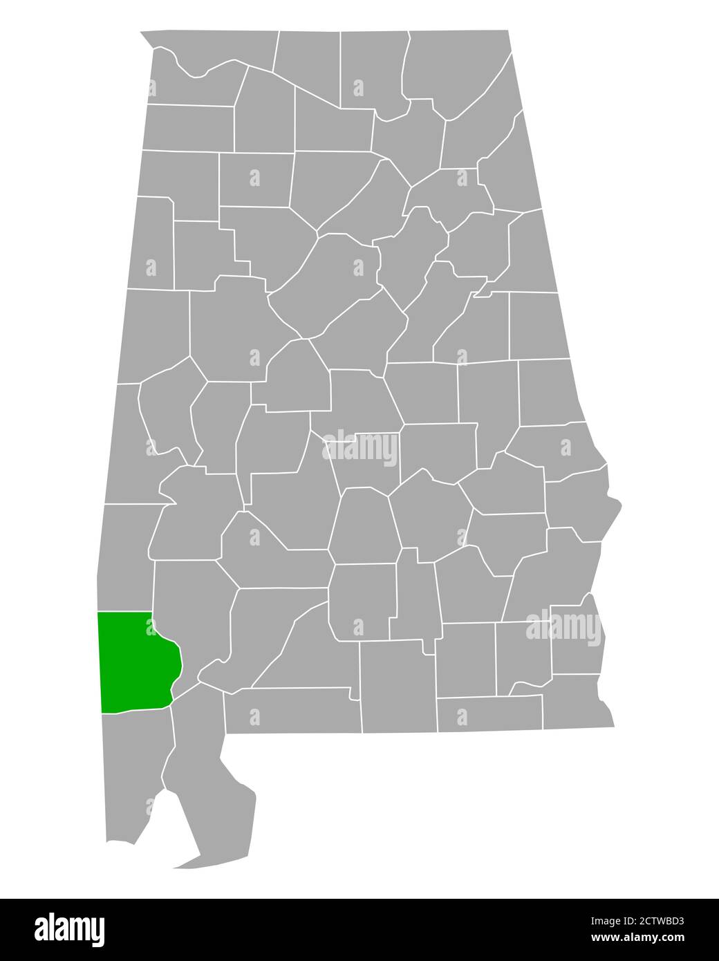 Map of Washington in Alabama Stock Photo - Alamy