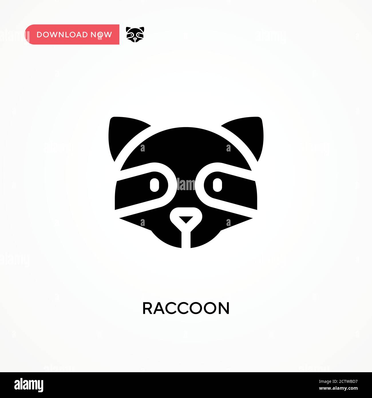 Raccoon vector icon. . Modern, simple flat vector illustration for web ...