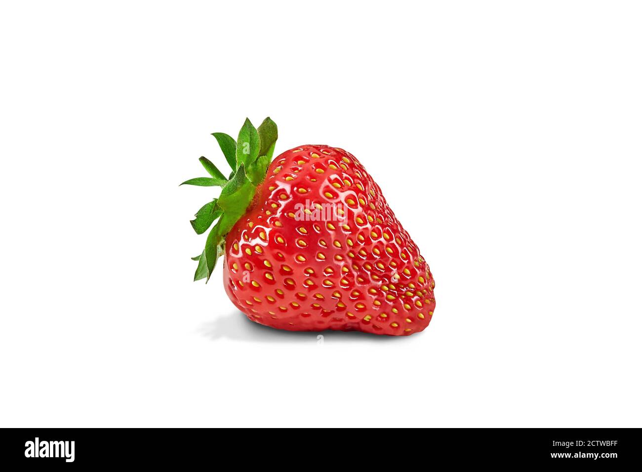 Red strawberry isolated on white background. Summer harvest. Close up ...