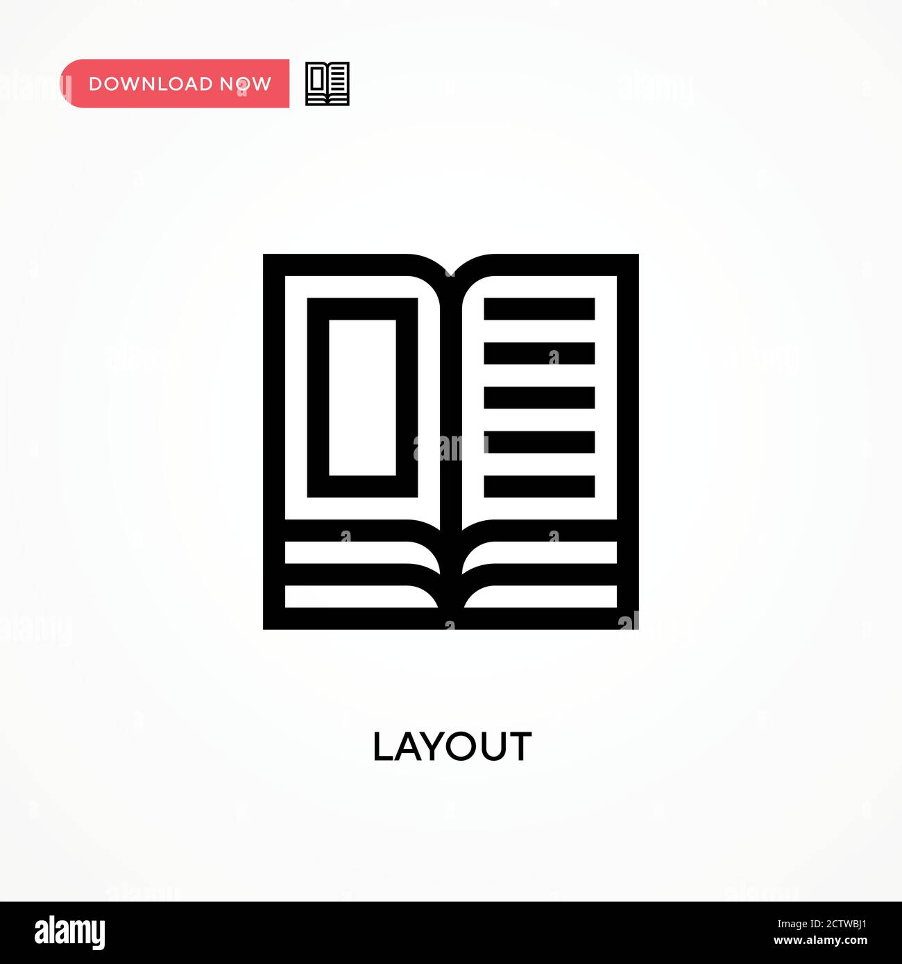 Layout vector icon. . Modern, simple flat vector illustration for web ...