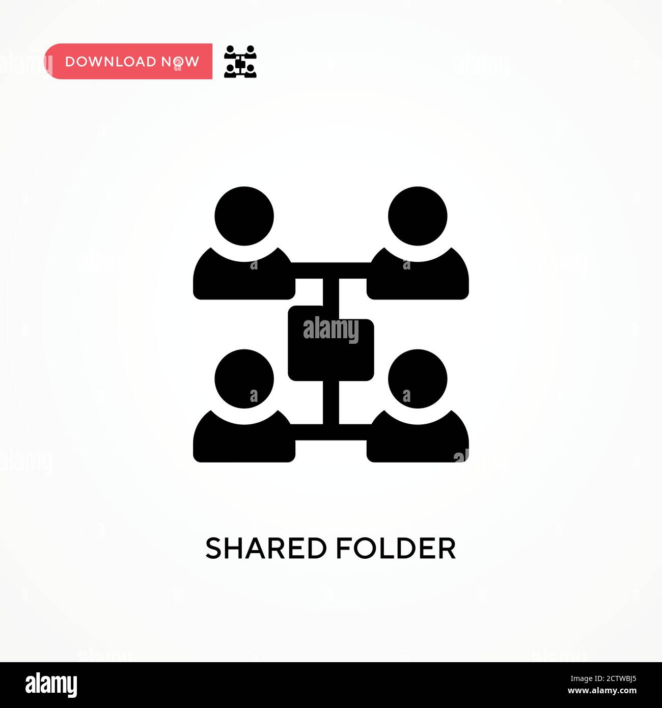 Shared folder vector icon. . Modern, simple flat vector illustration ...