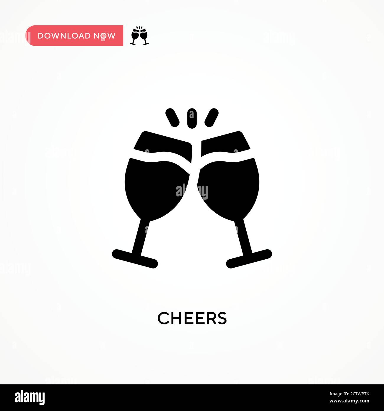 Cheers vector icon. . Modern, simple flat vector illustration for web ...