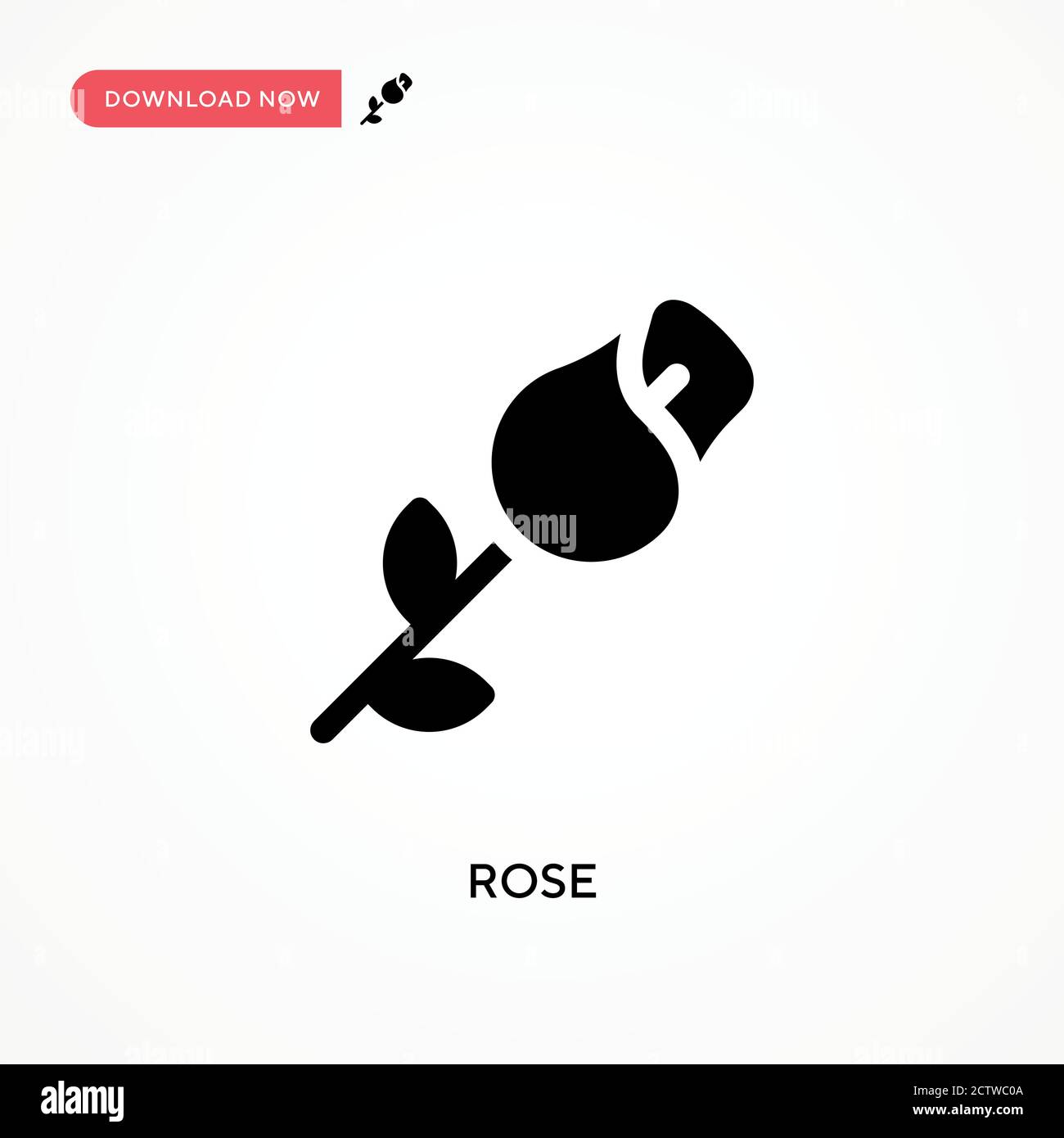 Rose vector icon. . Modern, simple flat vector illustration for web ...