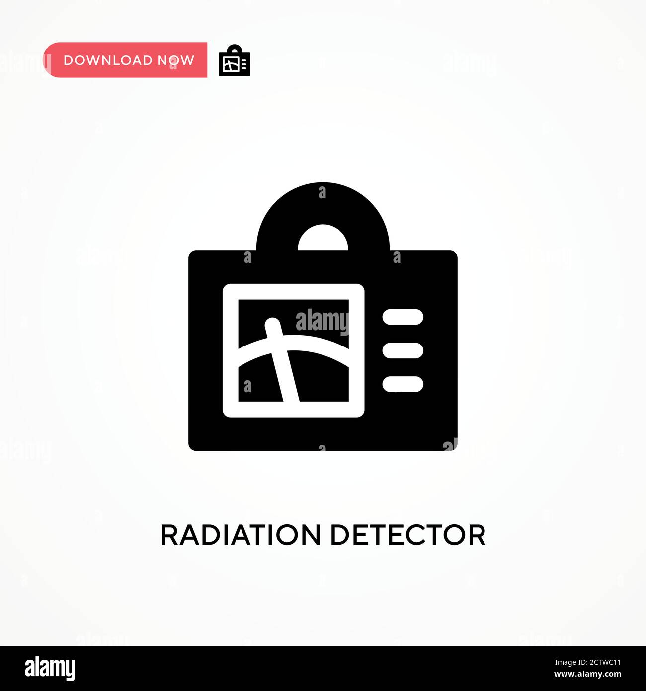 Radiation detector vector icon. . Modern, simple flat vector illustration for web site or mobile ...