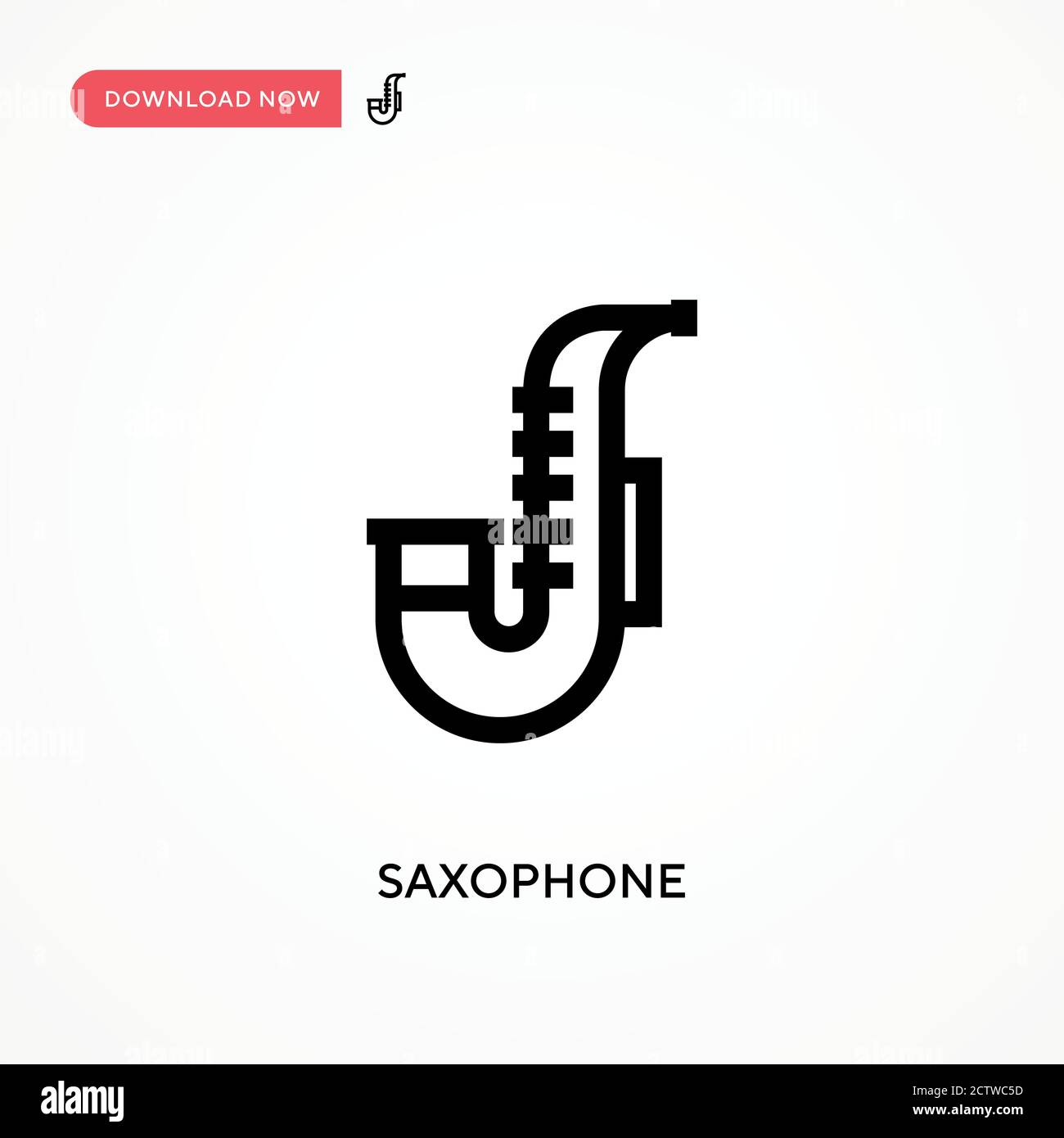 Saxophone vector icon. . Modern, simple flat vector illustration for ...