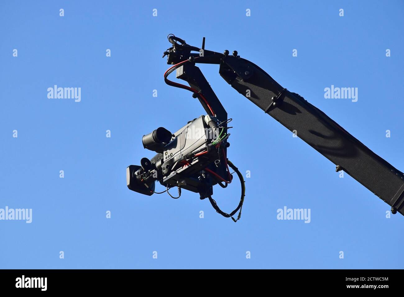 Digital video camera on a long pole Stock Photo - Alamy