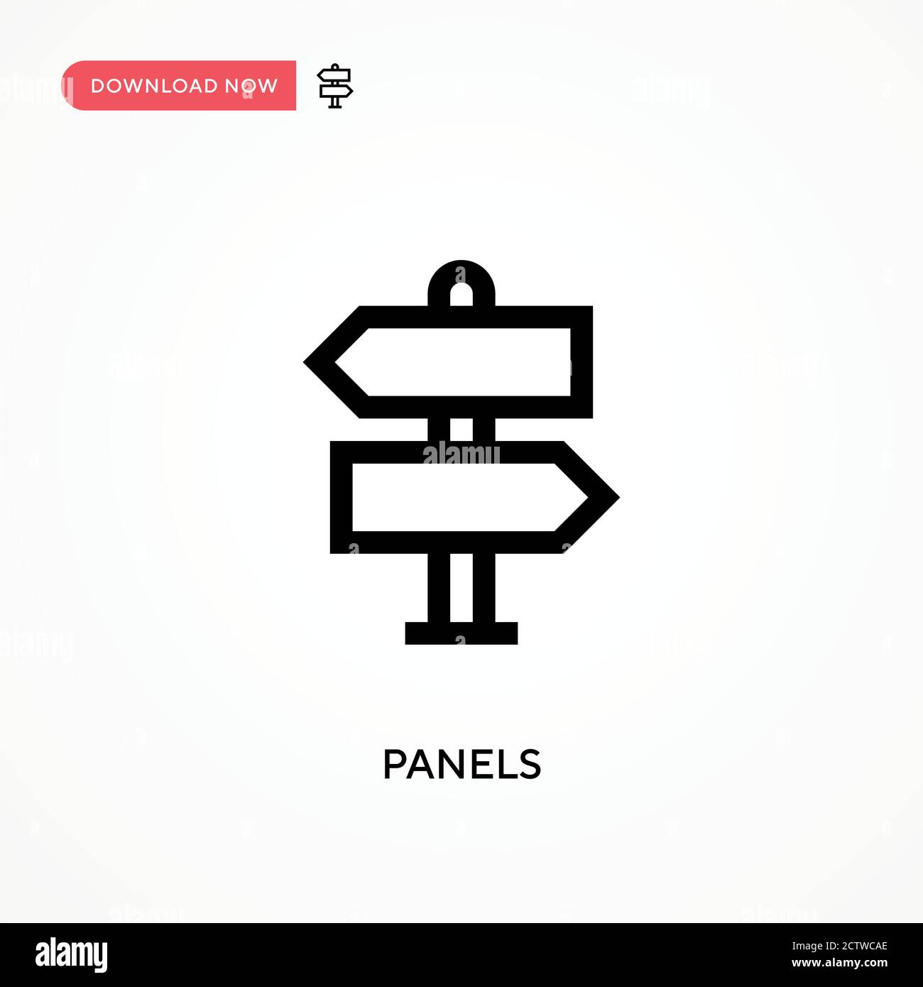 Panels vector icon. . Modern, simple flat vector illustration for web ...