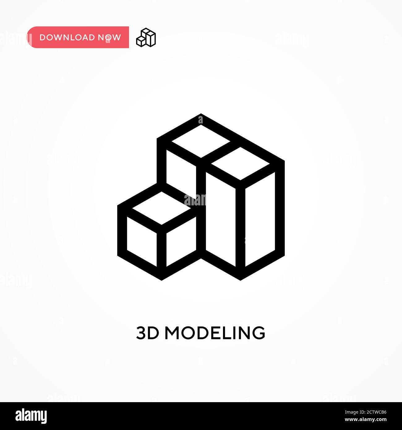 3d modeling vector icon. . Modern, simple flat vector illustration for ... 3d modeling vector icon. . Modern, simple flat vector illustration for ...