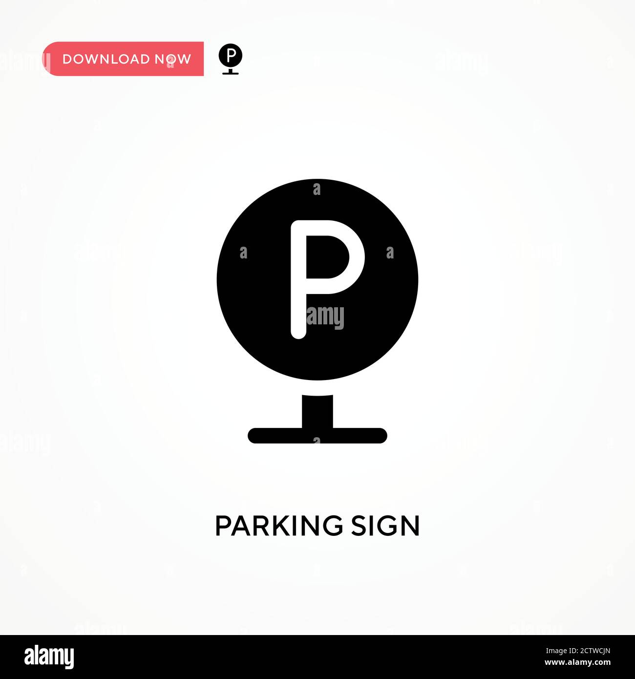 Parking sign vector icon. . Modern, simple flat vector illustration for ...