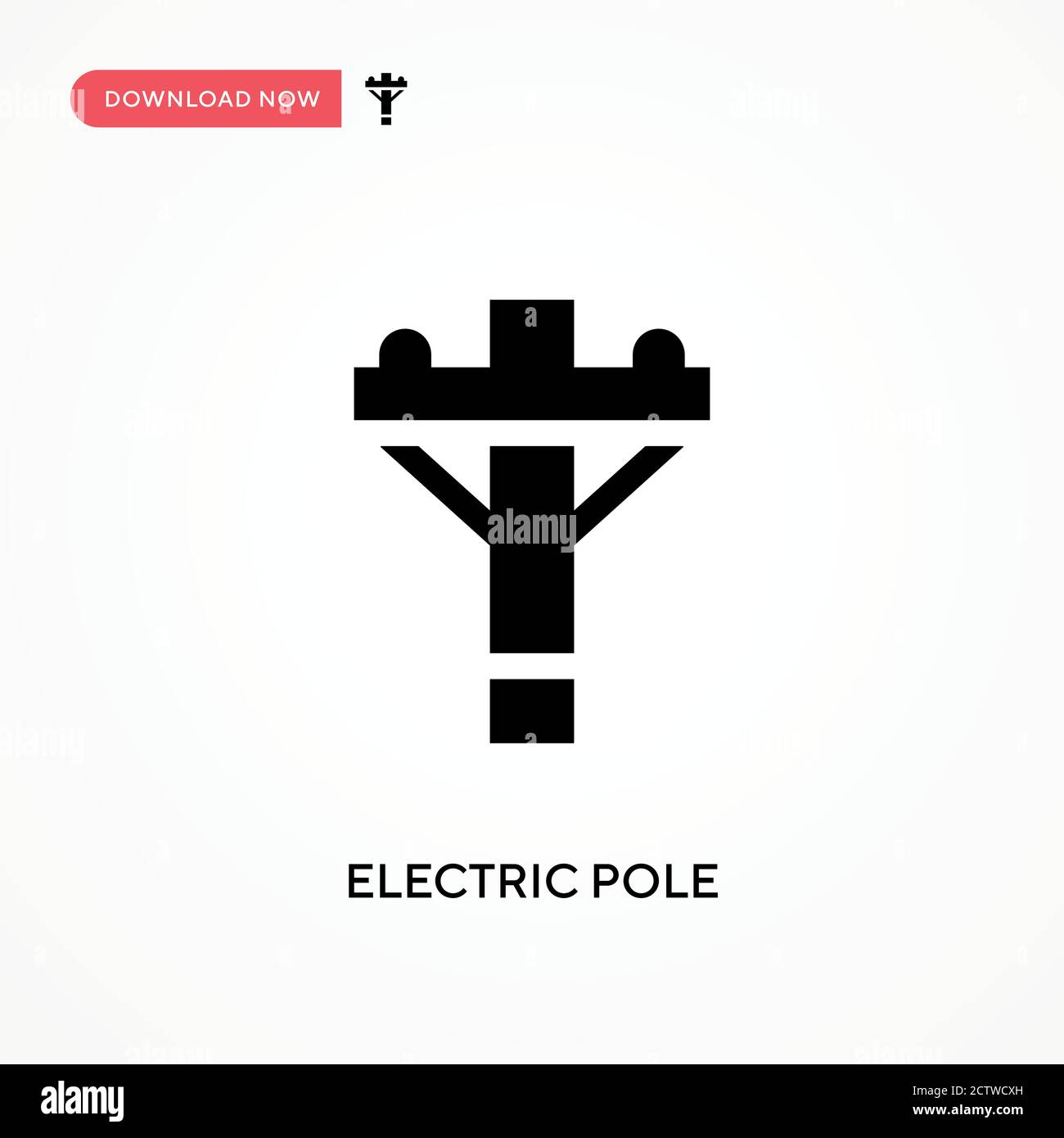 Electric pole vector icon. . Modern, simple flat vector illustration ...