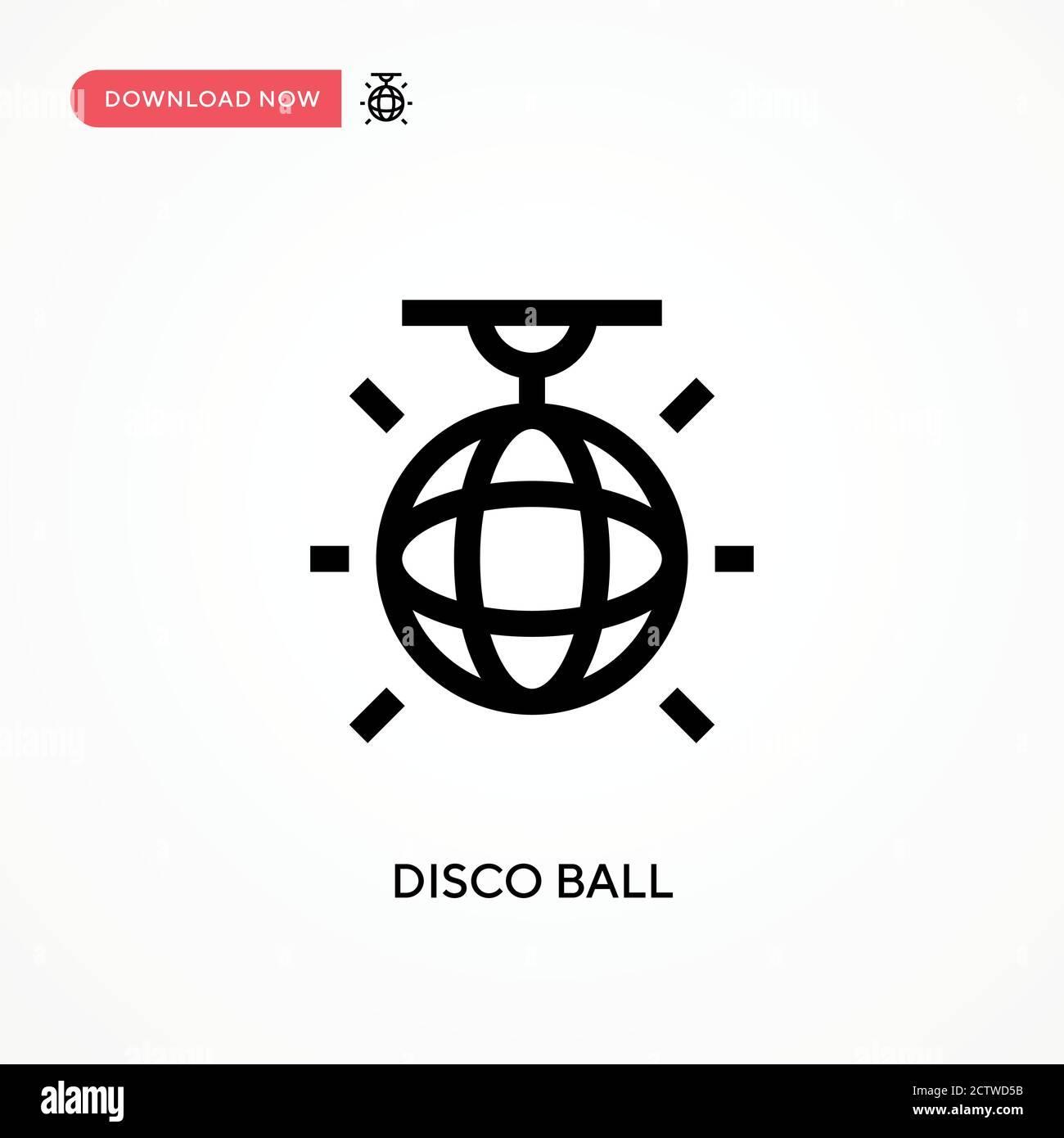 Disco ball vector icon. . Modern, simple flat vector illustration for ...