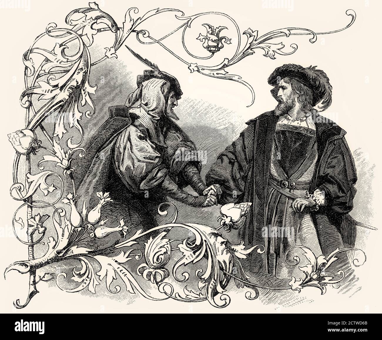 Mephistopheles with Doctor Faust, first part of the tragic play Faust ...