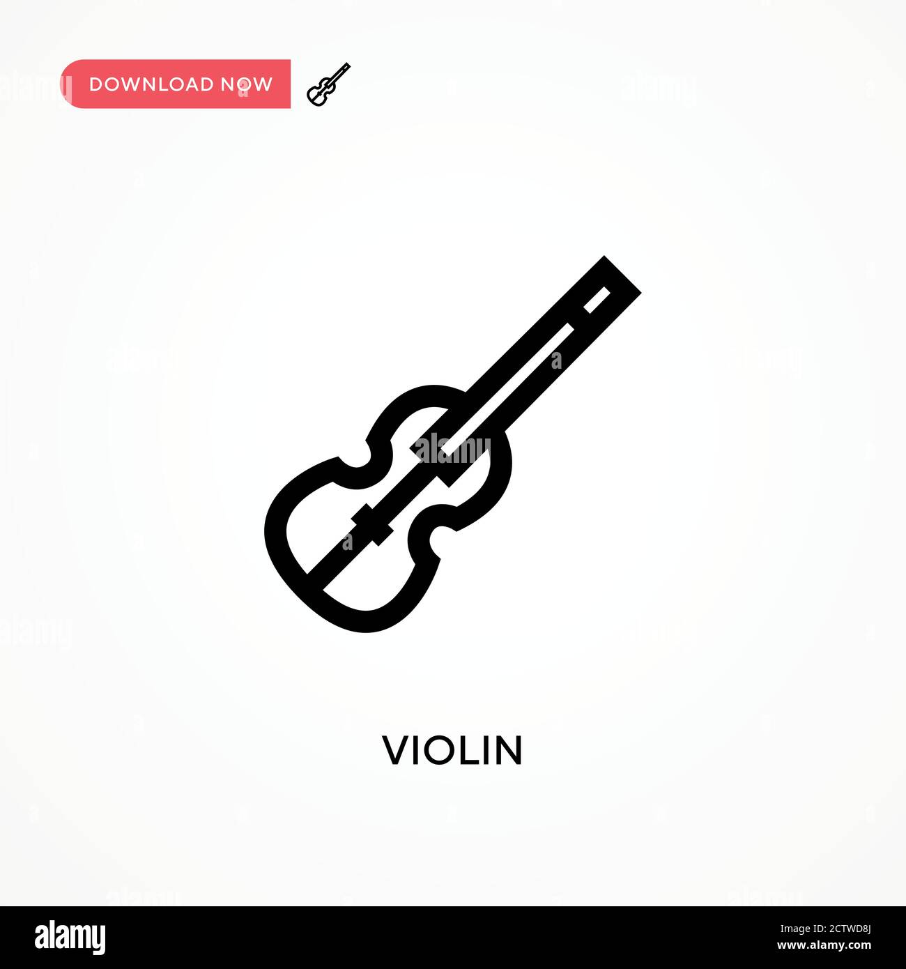 Violin vector icon. . Modern, simple flat vector illustration for web ...
