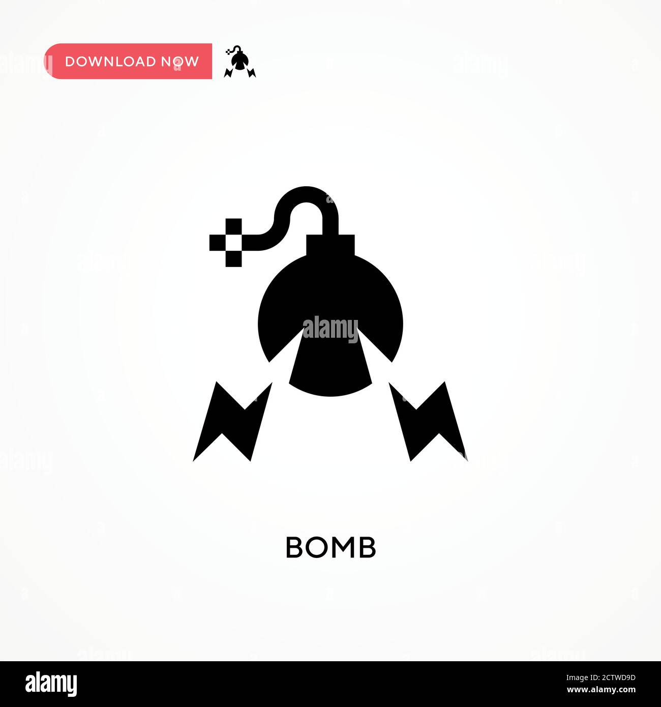 Bomb vector icon. . Modern, simple flat vector illustration for web ...
