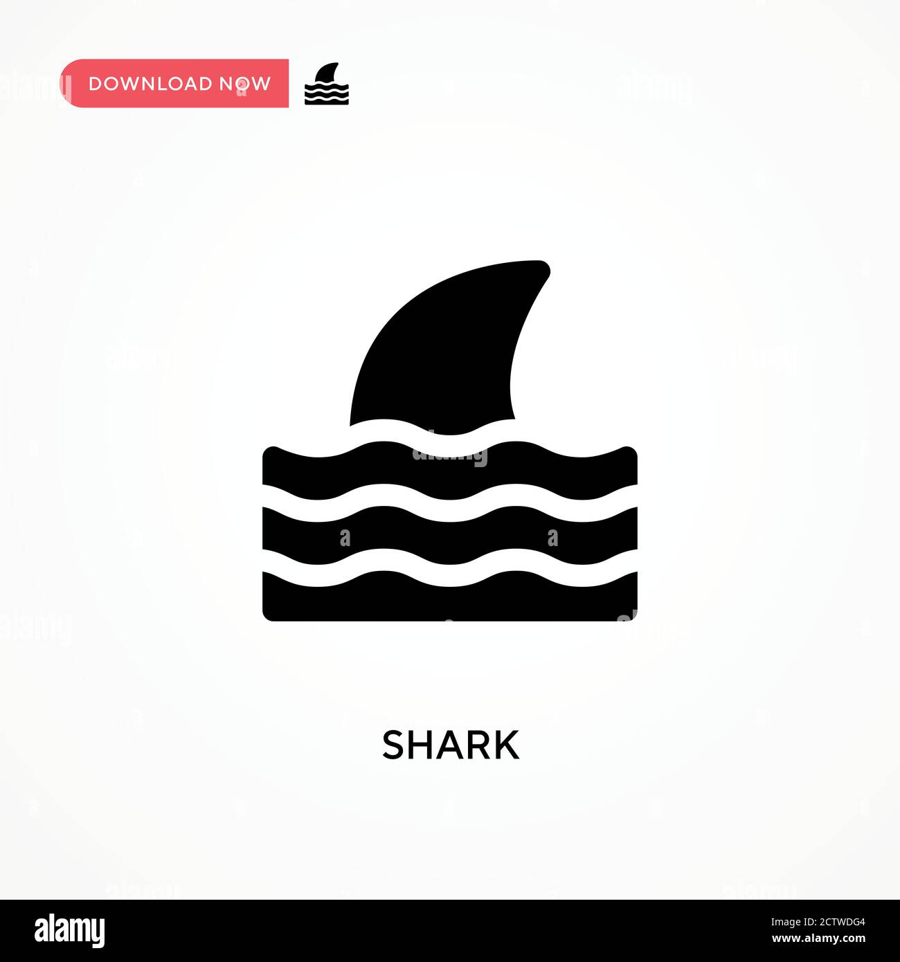 Shark vector icon. . Modern, simple flat vector illustration for web ...